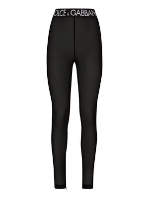 Dolce & Gabbana Tulle Leggings - Black