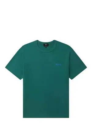 A.p.c. A.P.C. Logo Embroidered T-Shirt Green
