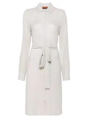 Missoni Lamé-effect Belted Shirtdress - Neutrals