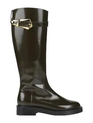 Alberta Ferretti Leather Riding Boots - Brown