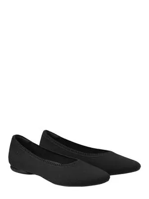 Vivaia Almond-Toe Ballet Flats Black