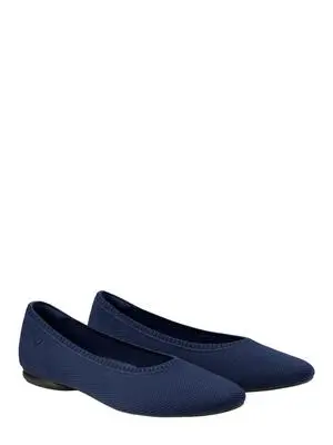Vivaia Almond-Toe Ballet Flats Navy
