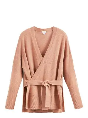 Cuyana Wrap Sweater - Apricot