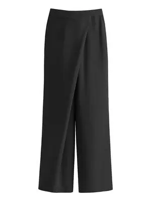 Cuyana Silk Overlay Pant - Black