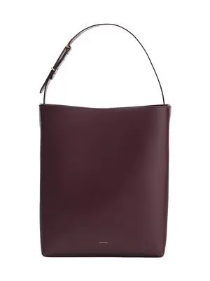 Cuyana Linea Leather Tote - Plum