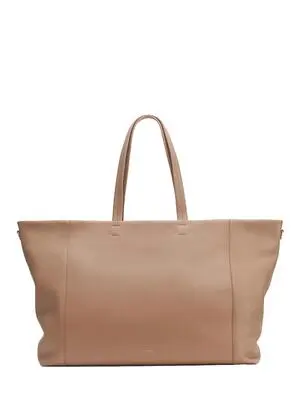 Cuyana Leather Overnighter Bag - Cappuccino
