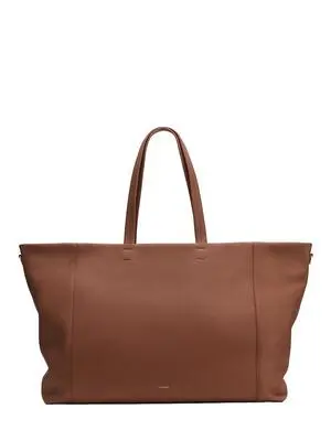 Cuyana Leather Overnighter Bag - Dark Chestnut