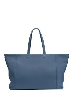 Cuyana Leather Overnighter Bag Indigo