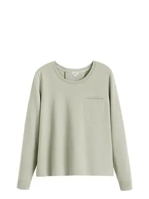 Cuyana French Terry Pleat-back Sweatshirt - Sage