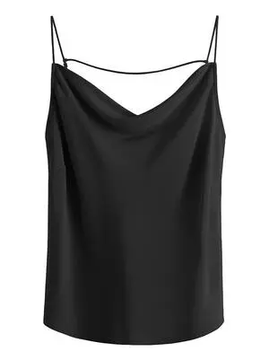 Cuyana Silk Cowl Cami Top - Black