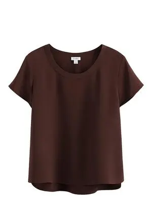 Cuyana Silk T-Shirt Fondant