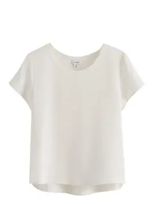 Cuyana Silk T-Shirt White