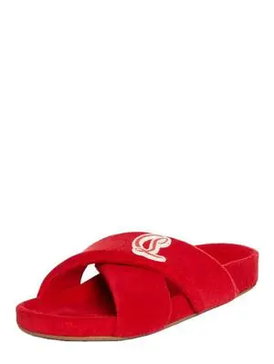 CHRISTIAN LOUBOUTIN Bizzu Logo Patch Slide Sandal - Loubi