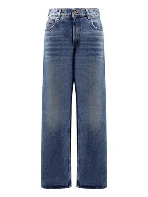 GOLDEN GOOSE Kim Straight Leg Jeans - Blue