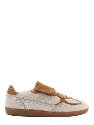 ALOHAS Pony Skin Lowtop Sneakers With Suede Inserts - Beige