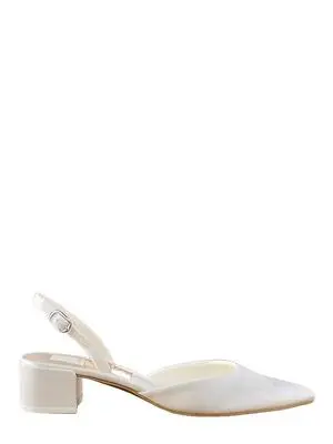 Dolce Vita Carel Satin Block Heels White
