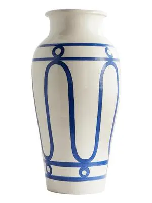 Themis Z The Serenity Painted Ceramic Vase - Blue