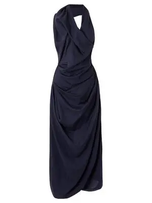 VIVIENNE WESTWOOD Vivienne Westwood Halter Galea Wool Midi Dress