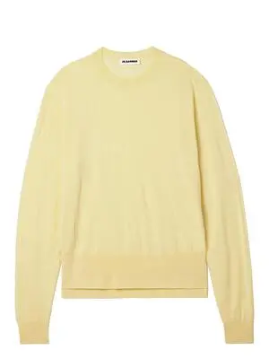JIL SANDER Cashmere, Wool And Silk-blend Sweater - Yellow