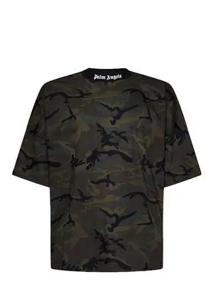 Palm Angels Camo Classic Logo Over T-shirt - Khaki