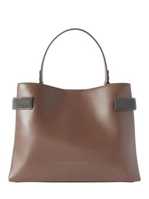 Brunello Cucinelli Leather Shoulder Bag - Brown