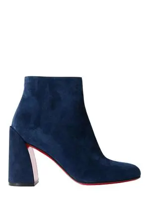CHRISTIAN LOUBOUTIN Turela 85 Suede Ankle Boots Navy