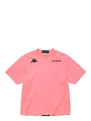 Acne Studios X Kappa Short Sleeve Logo T-shirt - Neon Pink