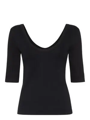 Brunello Cucinelli Ribbed Jersey T-shirt - Black