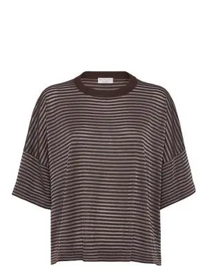 Brunello Cucinelli Lightweight Knit T-shirt - Cocoa