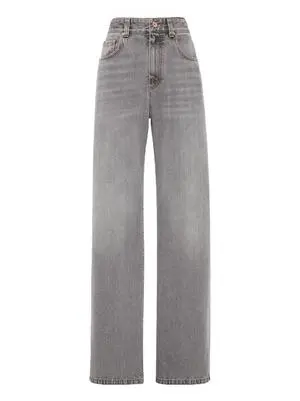 Brunello Cucinelli Contemporary Loose Trousers - Grey Denim
