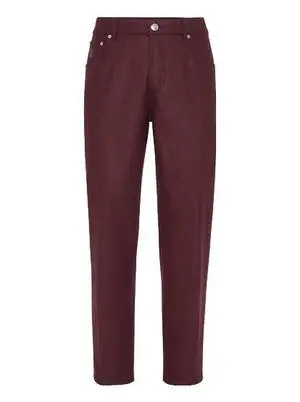 Brunello Cucinelli Flannel Trousers - Bordeaux