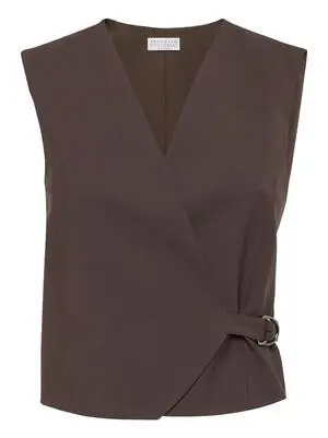 Brunello Cucinelli Wool Blend Vest - Cocoa