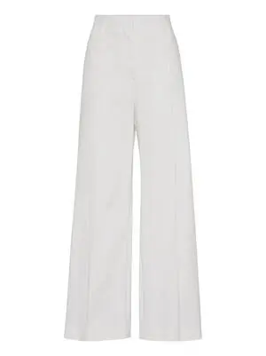 Brunello Cucinelli Flared Sartorial Trousers - Ivory