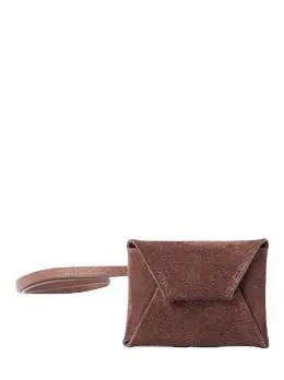 Brunello Cucinelli Suede Handbag Charm - Burgundy
