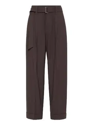 Brunello Cucinelli Baggy Sartorial Trousers - Cocoa