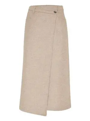 Brunello Cucinelli Hand-finished Virgin Wool Skirt - Rope