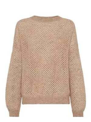 Brunello Cucinelli Mesh Sweater - Hazelnut