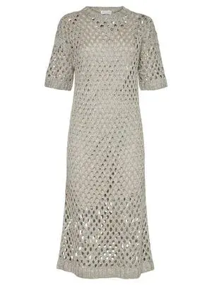Brunello Cucinelli Net Dress - Cool Beige
