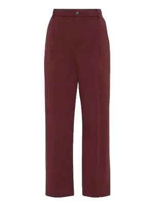 Brunello Cucinelli Cropped French Terry Trousers - Amaranth