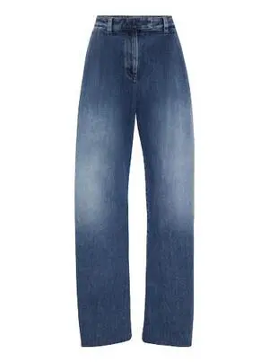 Brunello Cucinelli Loose Curved Trousers - Denim