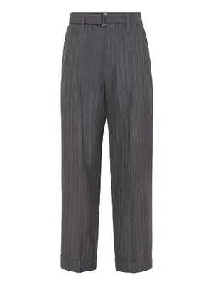 Brunello Cucinelli Baggy Sartorial Trousers - Lead