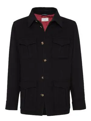 Brunello Cucinelli Water-resistant Cashmere Safari Jacket - Black
