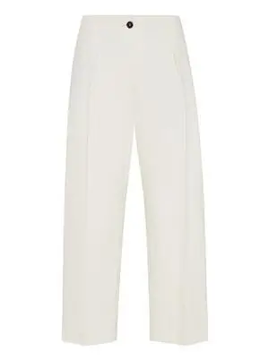 Brunello Cucinelli Pleated Chino Trousers - Panama