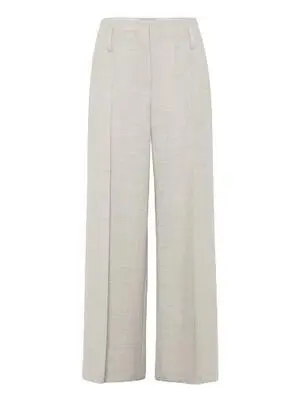 Brunello Cucinelli Sartorial Flared Trousers - Light Grey