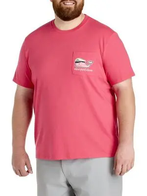 Vineyard Vines Big & Tall Lobster Bake Whale Graphic Tee - Sailors Red