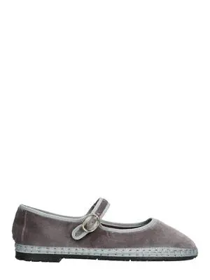 FLABELUS Velvet Sampson Mary Janes - Grey
