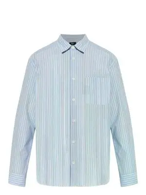 A.p.c. Striped Button-up Shirt - Blue