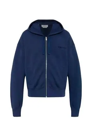 Alexander McQueen Zip-up Hooded Sweatshirt - Blue