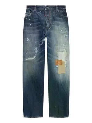 Dsquared2 Faded Patchwork Jeans - Blue