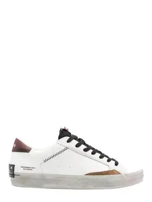 CRIME LONDON Distressed Low Top Sneakers - White
